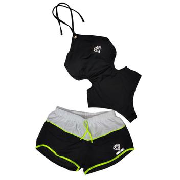 Conjunto Maiô Feminino Com Bojo + Short - Gringas Model - Body Feminino ...