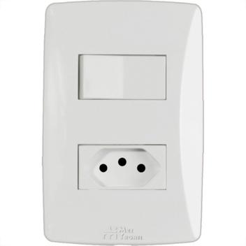 Conjunto Mectronic Petra 1 Simples+Tomada 2 Polos+Terra 20A. -39840 ...