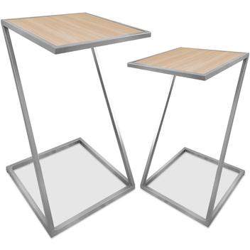 Conjunto Mesa De Canto Industrial Dupla Lateral Sieger Decoração Para ...