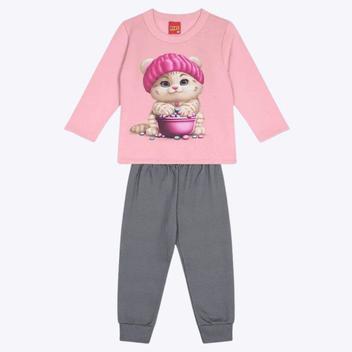 Conjunto Moletom Infantil Feminino Kyly 1000038 - Conjunto de Moletom ...