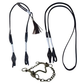 Conjunto Para Quarto de Milha Rédea e Cabeçada + Freio Água choca Leve ...