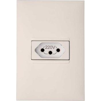 Conjunto Pial Plus+ 4X2 Branco Com Placa(1Tomada 20A) 615081Bc - Módulo ...