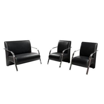 Conjunto Poltrona Decorativa Sevilha Braço Alumínio kit 3 peças ...