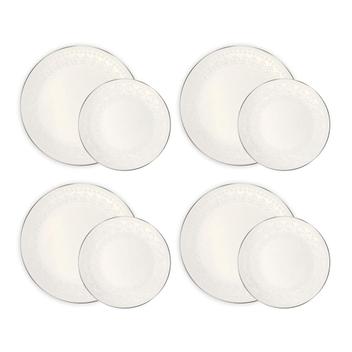 Conjunto Pratos Raso Sobremesa Cerâmica Harmony 8Pçs - Corona - Pratos ...