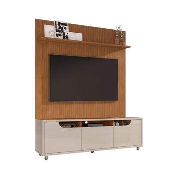 Conjunto Rack e Painel 60 Polegadas Atlanta Off White Cedro - Casa D - Rack com Painel ...