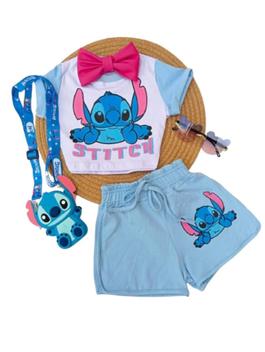 Conjunto Stitch verão infantil feminino Cropped e short - Cheios de ...