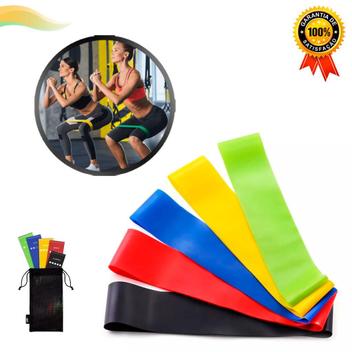 Conjunto Super Band Forte Kit 5 Faixas Elásticas De Latex Para Academia ...