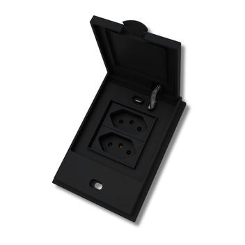 Conjunto Tomada Dupla Preta 10a Prova Dagua Áreas Umidas - B.lux ...