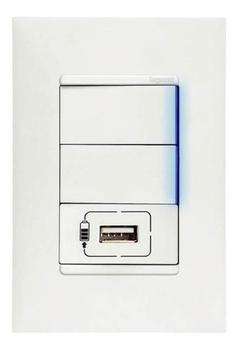 Conjunto Tomada Usb Pial Plus+ Legrand Com Interruptor Duplo ...