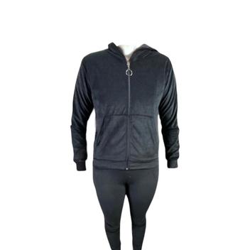 Conjunto Veludo Plush Blusa com Ziper E Capuz Calça c/ bolso - dmodas ...