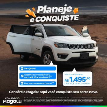 Consórcio de Carro - 130 Mil - 100 Meses - Planeje e conquiste - Consórcio Magalu - Consórcio de ...