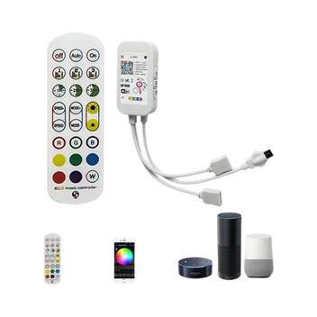 Controlador LED RGB Bluetooth WiFi Tuya Smart - 12V 4 Pinos - Sincronia ...