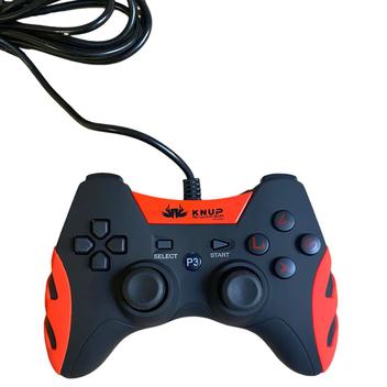 Controle Gamer PC Usb Joystick Emborrachado Com Fio - Knup - Controle ...