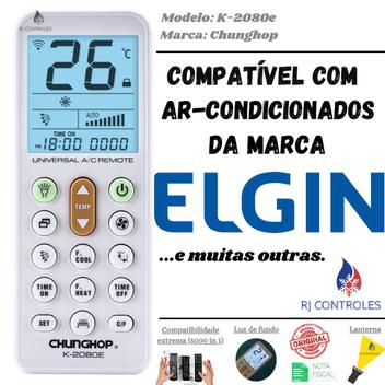 Controle Remoto Universal K-2080e para Ar Condicionado Elgin - Chunghop ...