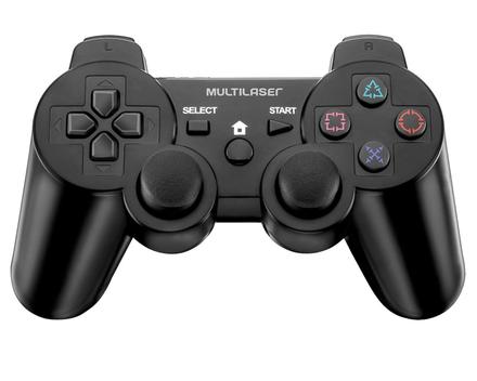 Controle Sem Fio Joystic Para Ps2/ Ps3/ Pc Com Bateria Preto Multilaser ...