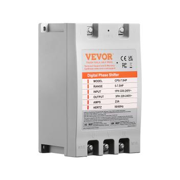 Conversor de fase VEVOR 7.5HP 23A 220V Monofásico para Trifásico 220-240V - Inversor de ...