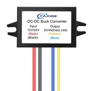 Conversor Redutor DC-DC YAXIGE 12V/24V para 6V 4A (24W) - IP67 ...
