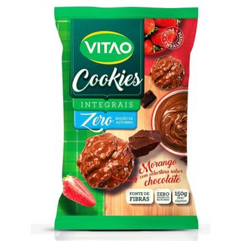 Cookies Integrais de Morango Com Cobertura de Chocolate Zero Açúcar ...