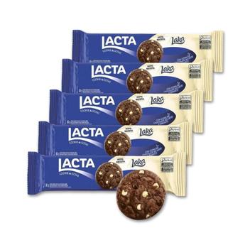 Cookies Laka Chocolate Branco E Ao Leite Kit 5 Packs De 80G - Lacta ...