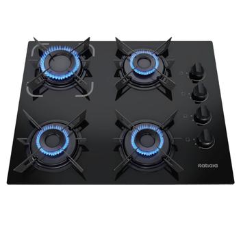 Cooktop 4 Bocas à Gás Itatiaia Electra Vidro Preto Bivolt 127v/220v ...