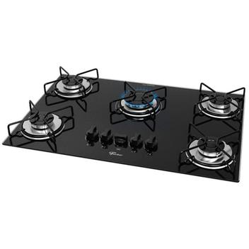 Cooktop 5 Bocas Fischer Aramado Chama Tripla Superautomático, Preto ...