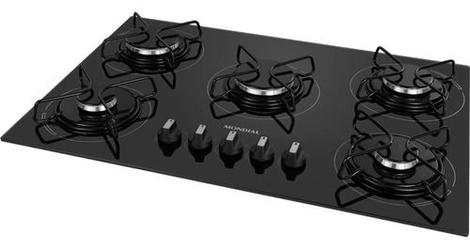 Cooktop À Gás Mondial Ctg 02 - 5 Bocas - 75x52x15 Cm 11050w - Cooktop ...