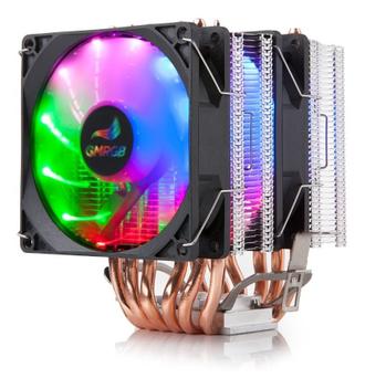 Cooler Duplo Para Processador INTEL/AMD Dissipador Cobre LED GMRGB PC ...