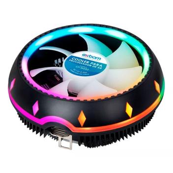 Cooler P/ Cpu Led Rgb Amd Ryzen Intel Am2 Am3 Am4 Rainbow - Exbom ...