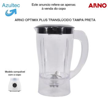 COPO ARNO OPTIMIX PLUS TRANSLÚCIDO TAMPA PRETA Código: 5499 - Copo para ...