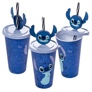 Copo Bebidas Com Pin Do Stitch 500 Ml - STORE BIROCHI - Copos ...