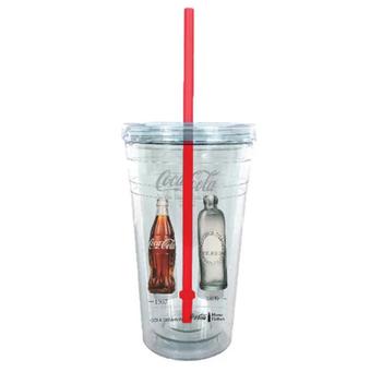 Copo com Canudo Coca-Cola Parede Dupla 473ml - Copos - Magazine Luiza