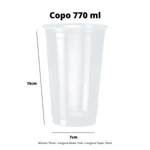 Copo copao 700 / 770 ml descartavel pp liso c/ 90 unidades - CRISTALCOPO - Copo de Água / Suco ...
