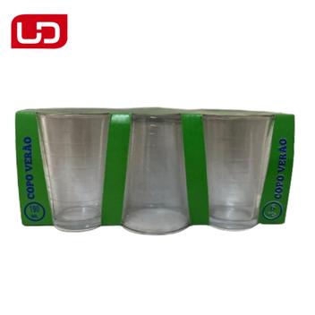 Copo de Vidro Conjunto Jogo 6 Copos 190 ml - PIRAMIDES - Copo de Água / Suco - Magazine Luiza