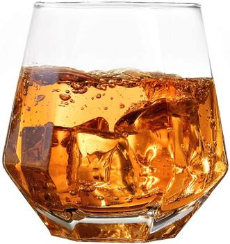 Copo de Whisky 330ml com Base Pesada - Cristal - Para Uísque, Licor e ...