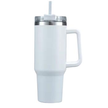 Copo Garrafa Térmica em Aço Inox Com Alça e Canudo 1200ml - GENERIC ...