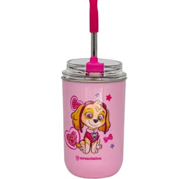 Copo Neo Skye Patrulha Canina Com Canudo Zona Criativa 300ml - Copos ...