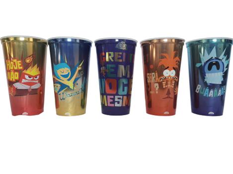 Copo Refri Divertidamente 500ml Canudo Plasutil Personagem - Copos ...