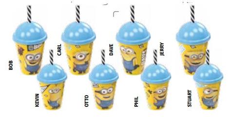 Copo shake minions 280ml - plasutil - Copos - Magazine Luiza