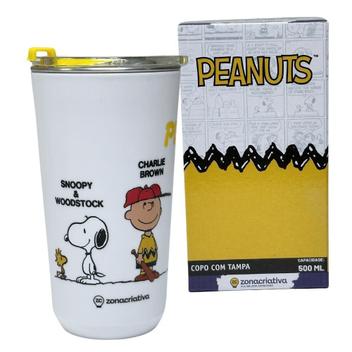 Copo Sky Inox Parede Dupla 500Ml Snoopy Peanuts - Zc - Zona Criativa - Copos - Magazine Luiza