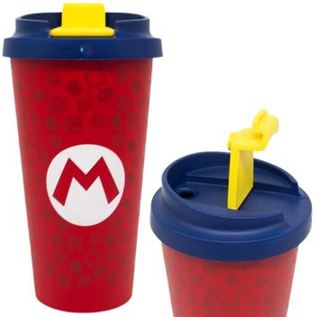 Copo Super Mario 500ml BPA FREE Com Tampa Oficial Nintendo - Zona ...