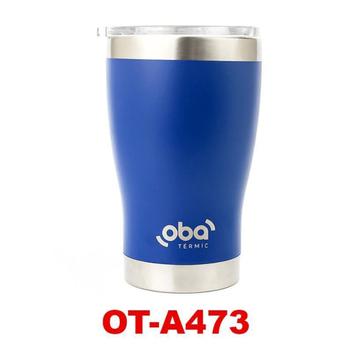 Copo Térmico com Tampa 473ml (Brasil) Azul Oba Térmic OT-A473 - Copos - Magazine Luiza