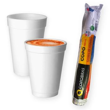 Copo Térmico de Isopor Copobras 480ml pct 25 Unidades - Copos ...