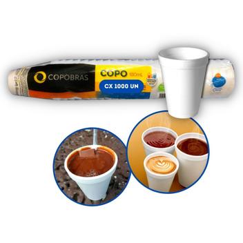 Copo Térmico de Isopor para Bebidas Copobras - 180ml - CX 1000 Unidades ...