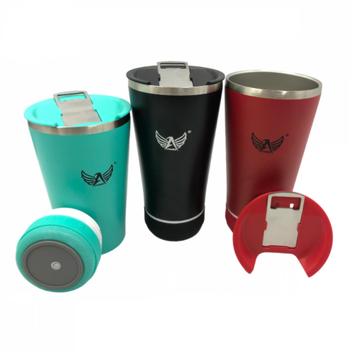 Copo Térmico em Aço Inox 420 ml com Caixa de Som Altomex AL-8260 ...