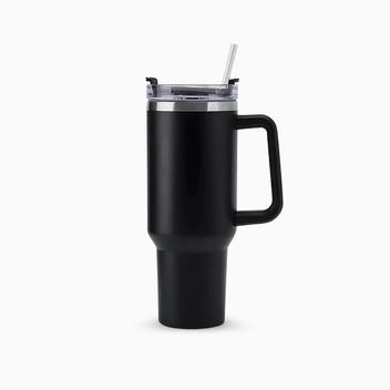 Copo Térmico Grande 1200 Ml Canudo Parede Dupla - PRETO - Genérico - Copo de Água / Suco ...