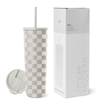 Copo Térmico Simple Modern Checkmate 800ml - Aço Inoxidável Isolado ...