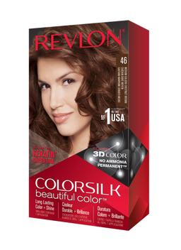 Cor de cabelo Revlon Colorsilk 46 Medium Golden Castanho Castanho ...