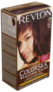 Cor de cabelo Revlon Colorsilk Deep Burgundy 34 - pacote com 4 - Tinta ...