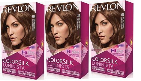 Cor de cabelo Revlon Colorsilk Luminista Golden Brown 3 unidades ...