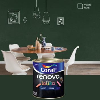 Coral Renova Efeito Lousa 800ML cor Verde Real - Tinta para Parede ...